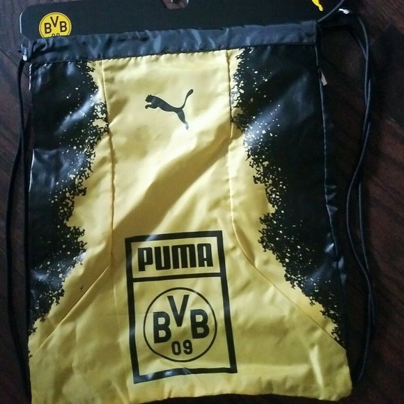 Puma | Bags | Puma Bvb Legacy Gym Sack Unisex Sports Football Shoes Bag ...